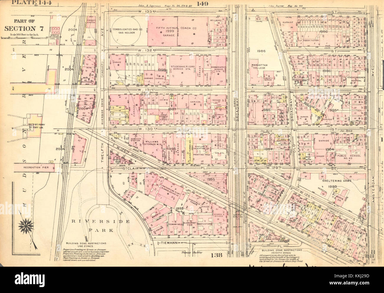 The Bromley Manhattan Plate 144, published in 1925, is a significant ...