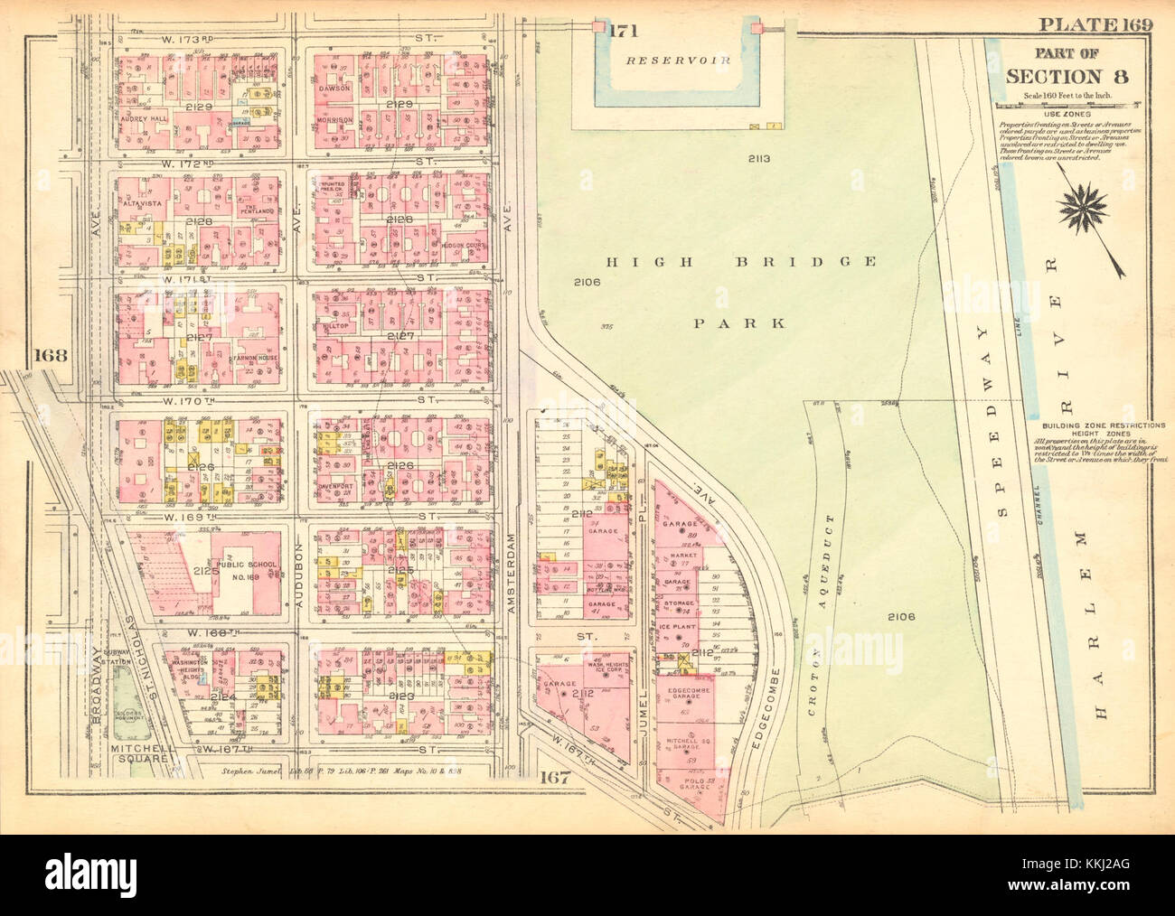 Bromley Manhattan Plate 169, published in 1925, is a historical map of ...