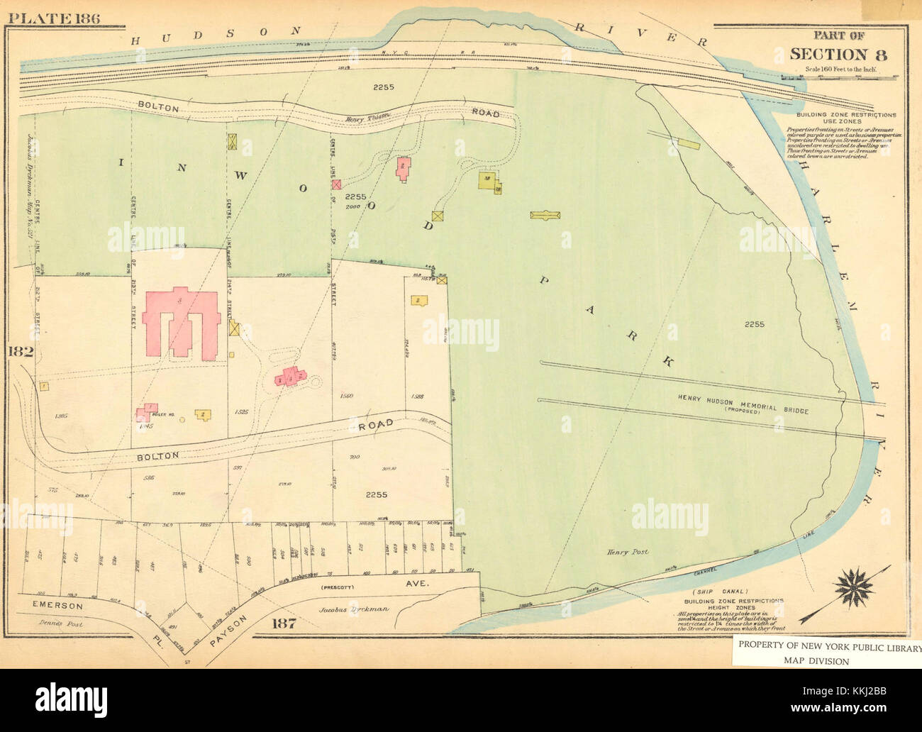 Bromley Manhattan Plate 186 publ. 1925 Stock Photo - Alamy