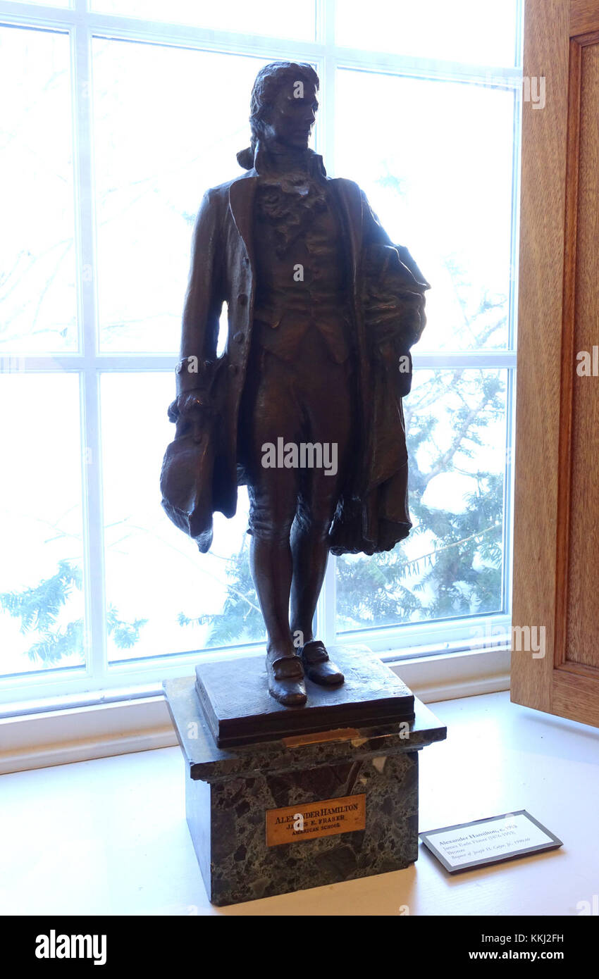 This bronze sculpture of Alexander Hamilton, created by James Earle ...