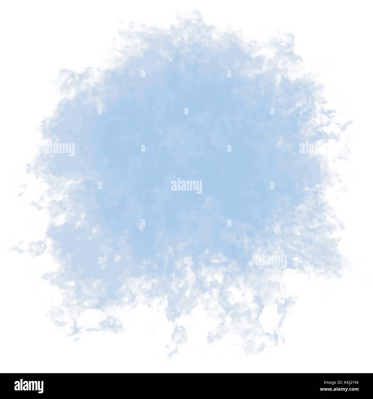 sky blue watercolor isolated single cloud pattern on white background ...