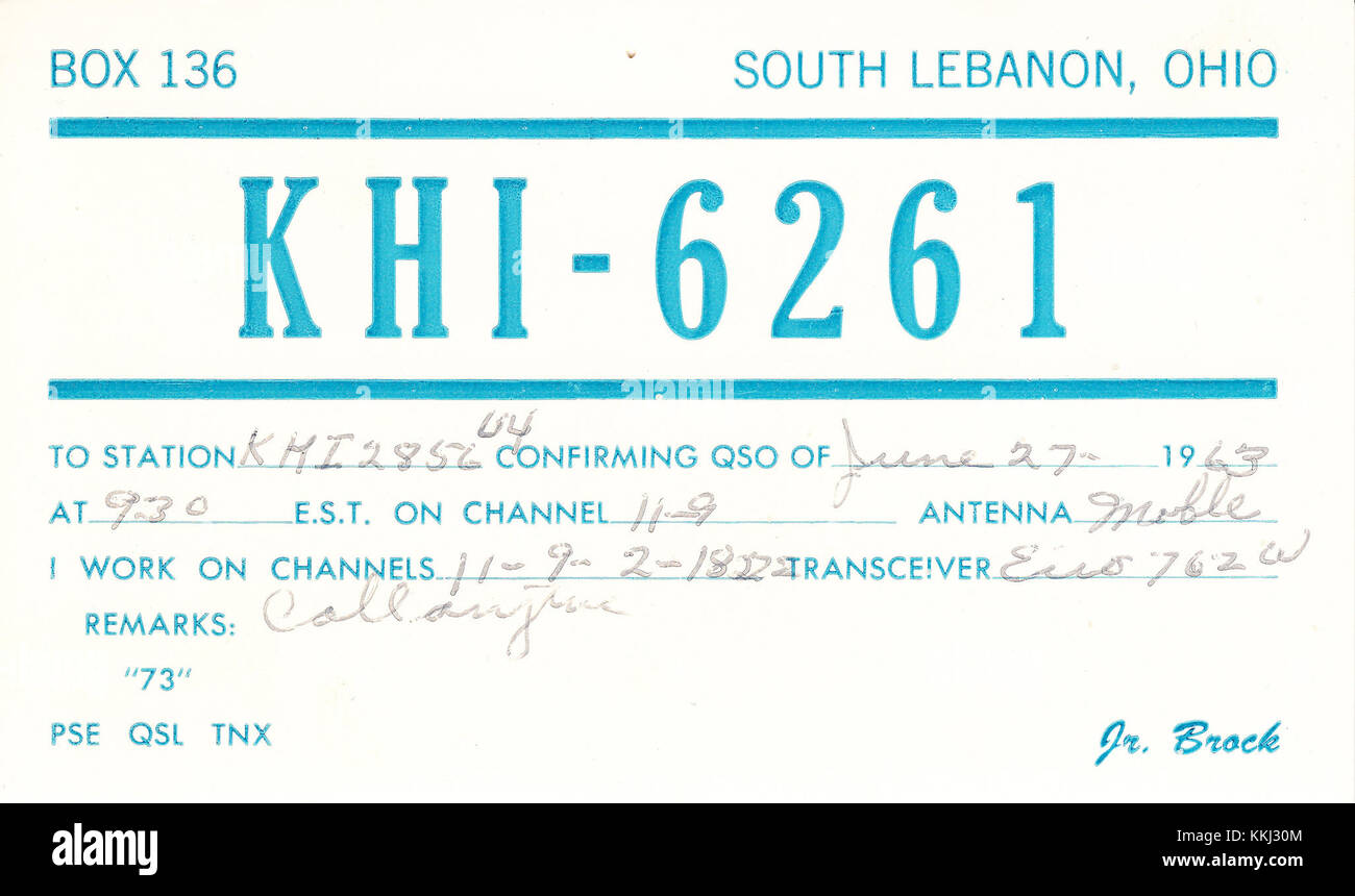 This refers to a QSL card, a type of confirmation card used in amateur ...