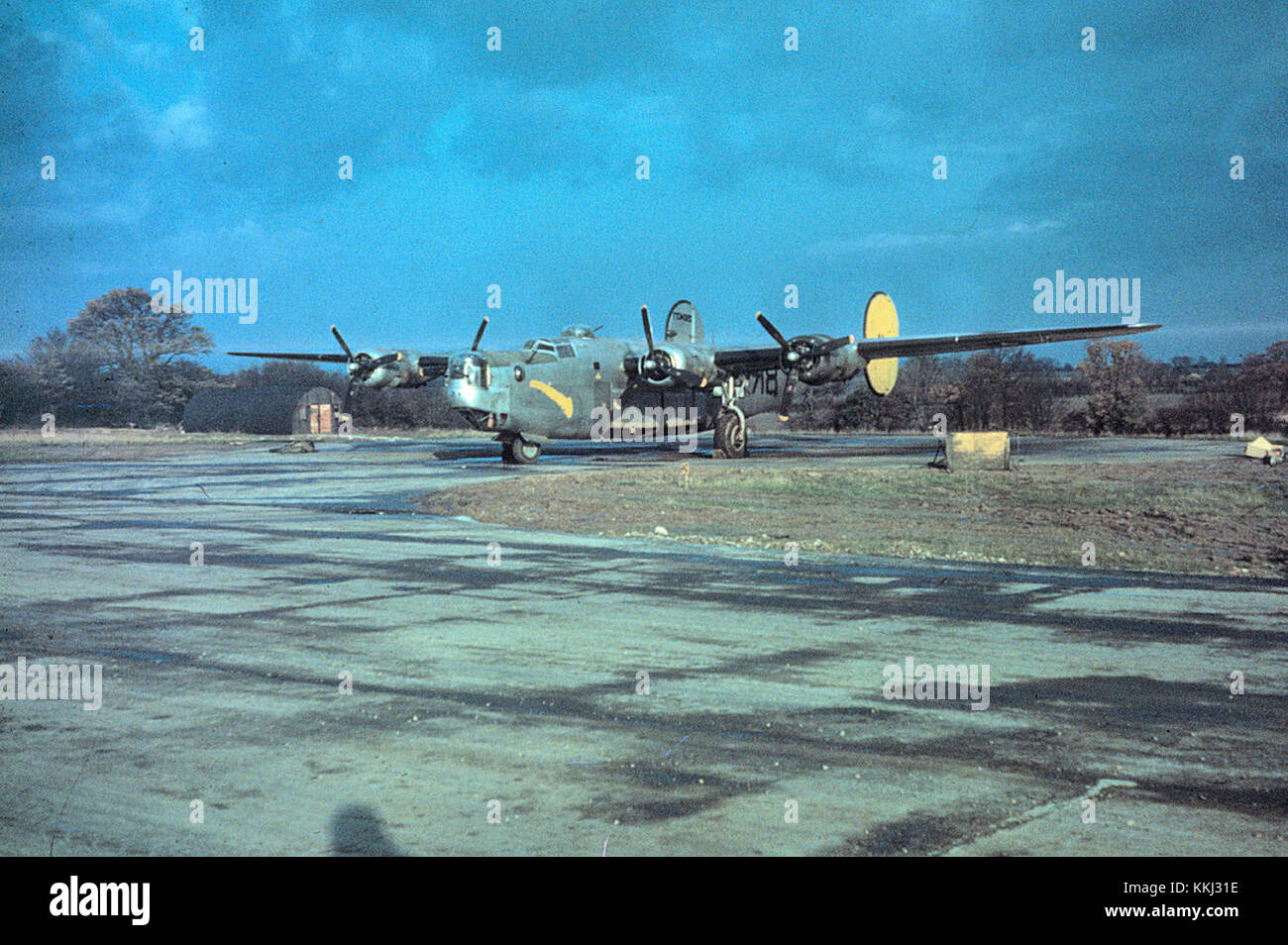 The B-24 Liberator 42-50437, a heavy bomber of the U.S. 489th ...