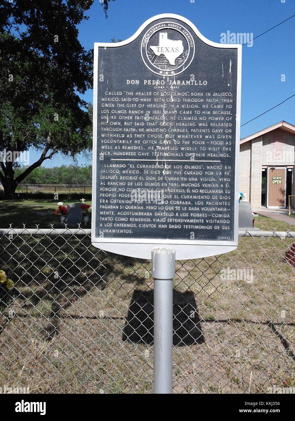 Texas State Roadside Historical Marker - Don Pedro Jaramllo Stock Photo ...