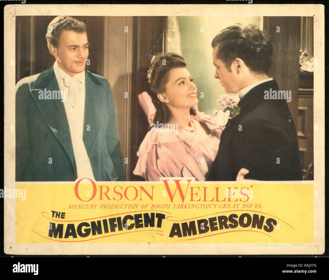 A lobby card from the film *The Magnificent Ambersons*, directed by ...