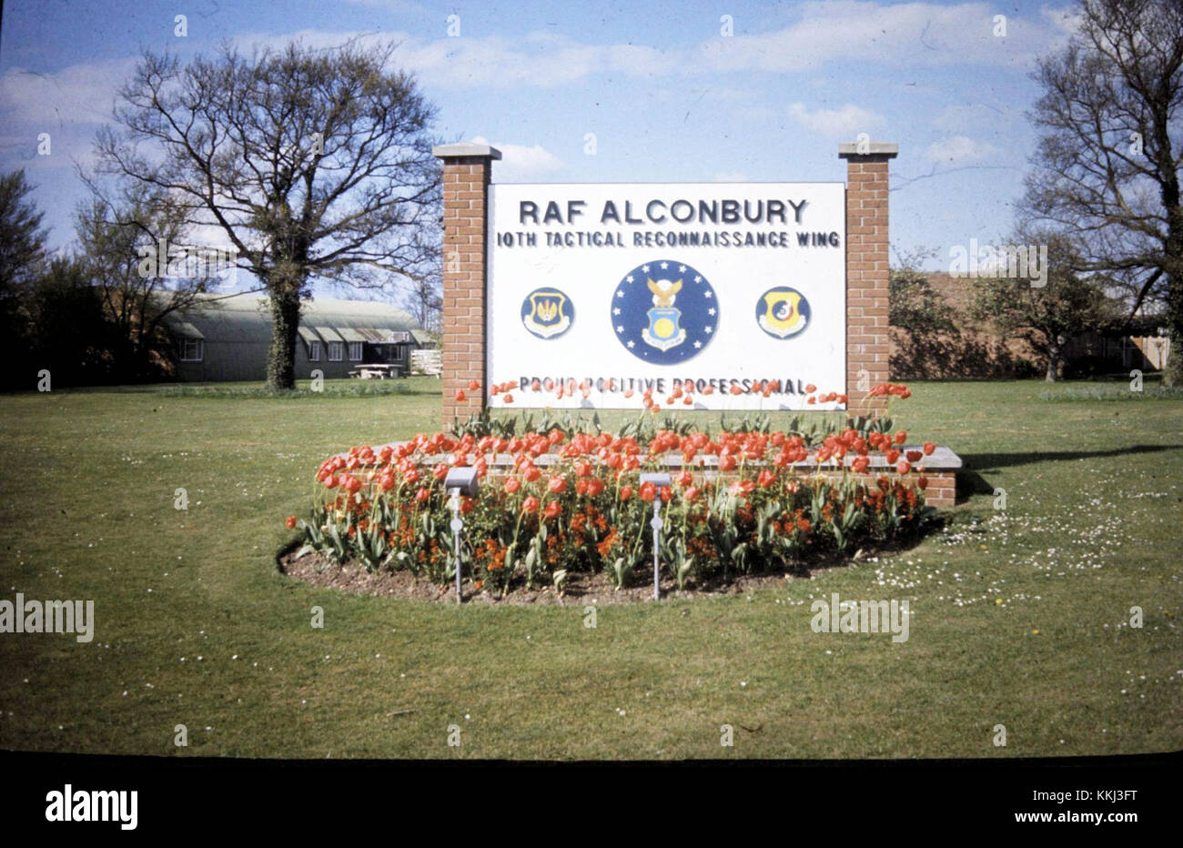 RAF Alconbury was a Royal Air Force base in the UK, and its front gate ...