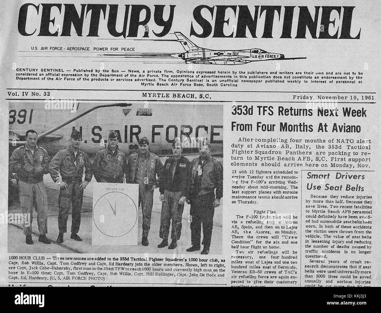 This November 1961 newspaper issue from Myrtle Beach AFB highlights ...