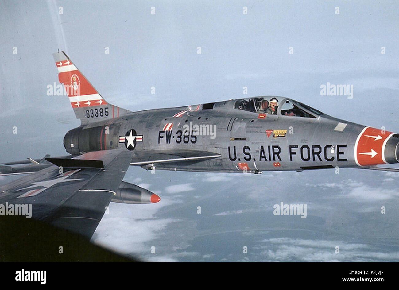 F-100 Super Sabre - 56-3385 353d TFS Stock Photo - Alamy