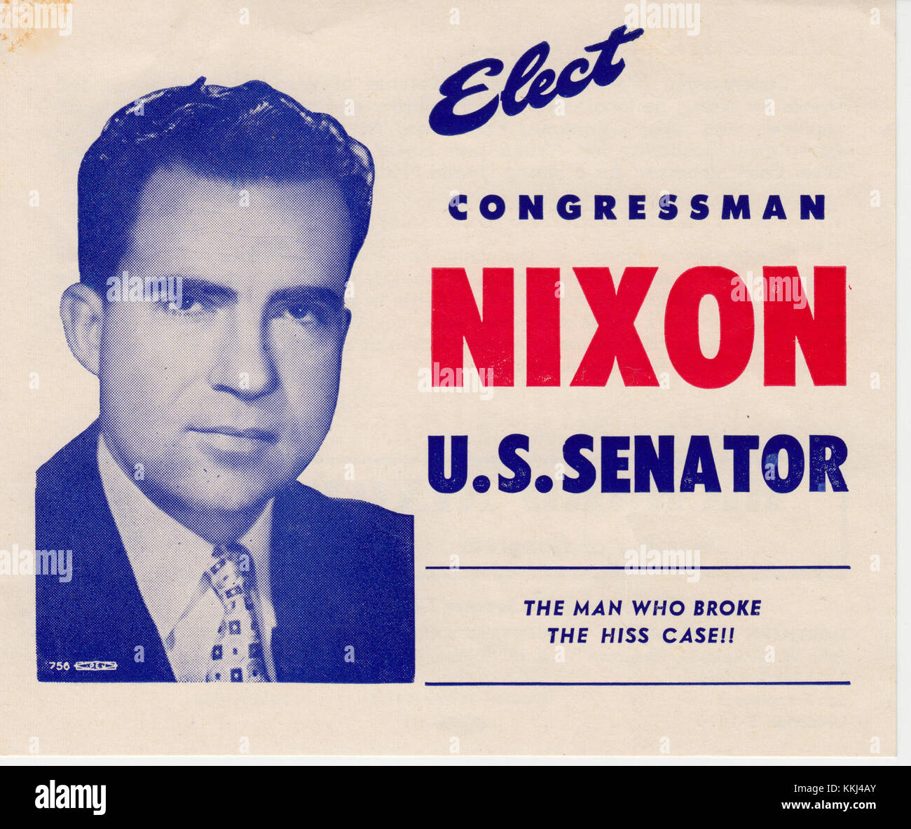 A handout related to Richard Nixon from the year 1950, likely related ...