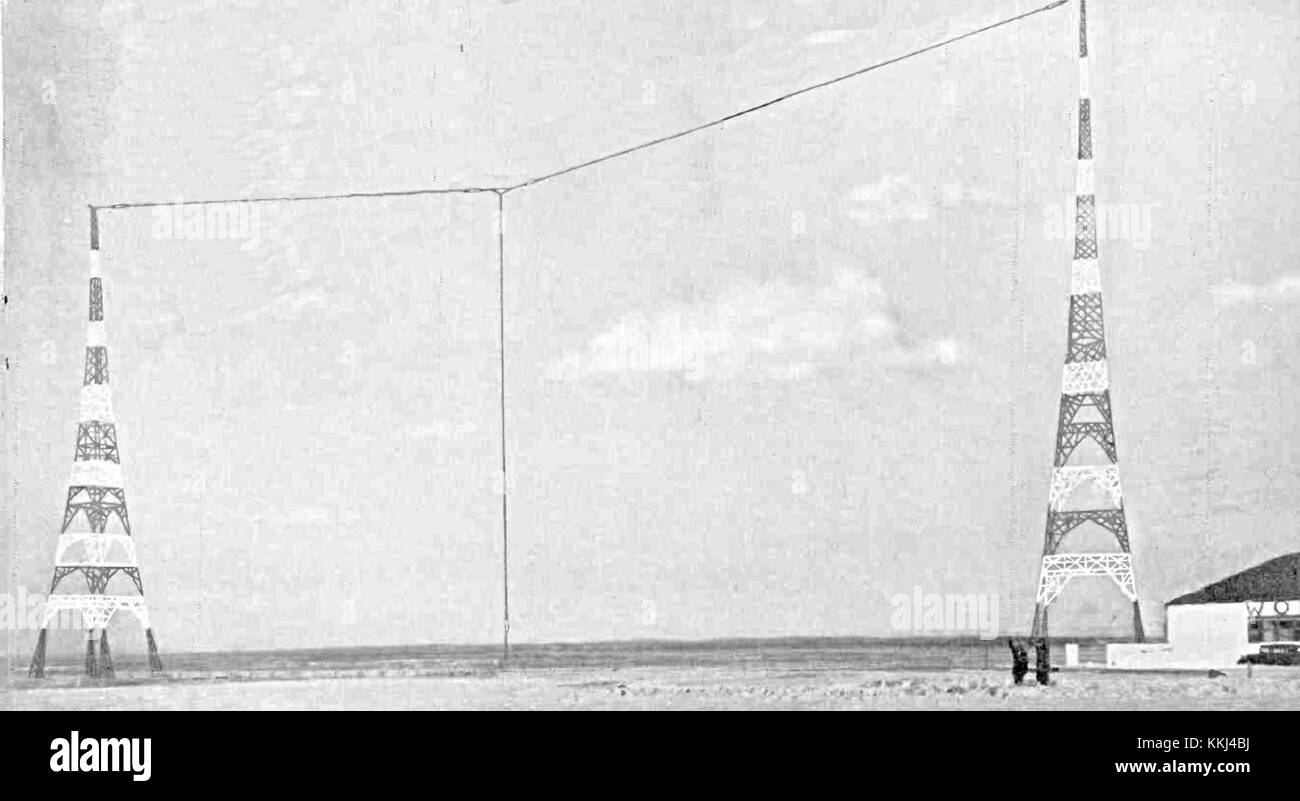 The antenna of WOR-AM, a radio station based in New York, is an ...