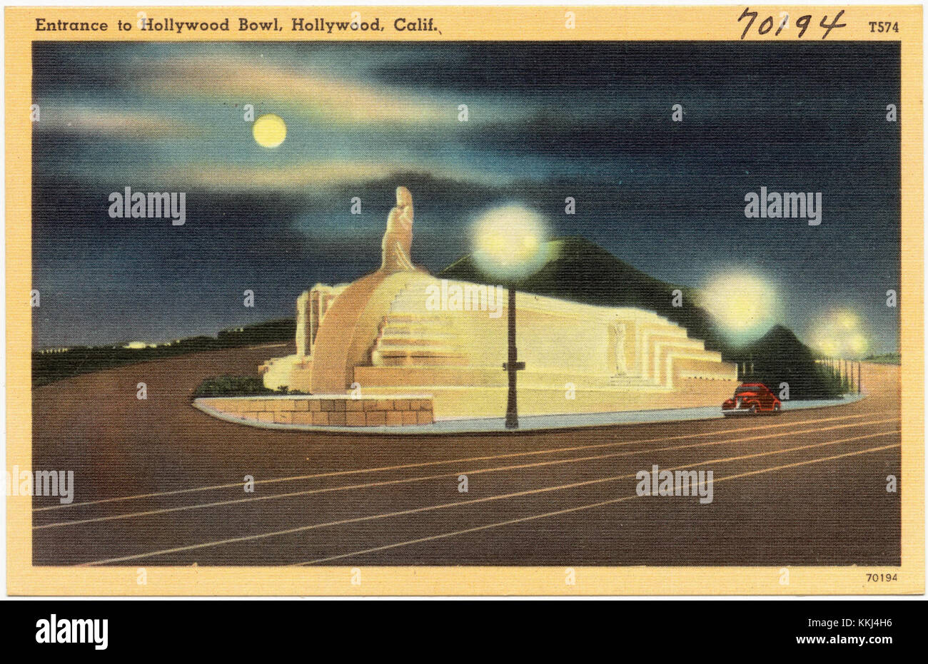 The entrance to the Hollywood Bowl in California is a renowned landmark ...
