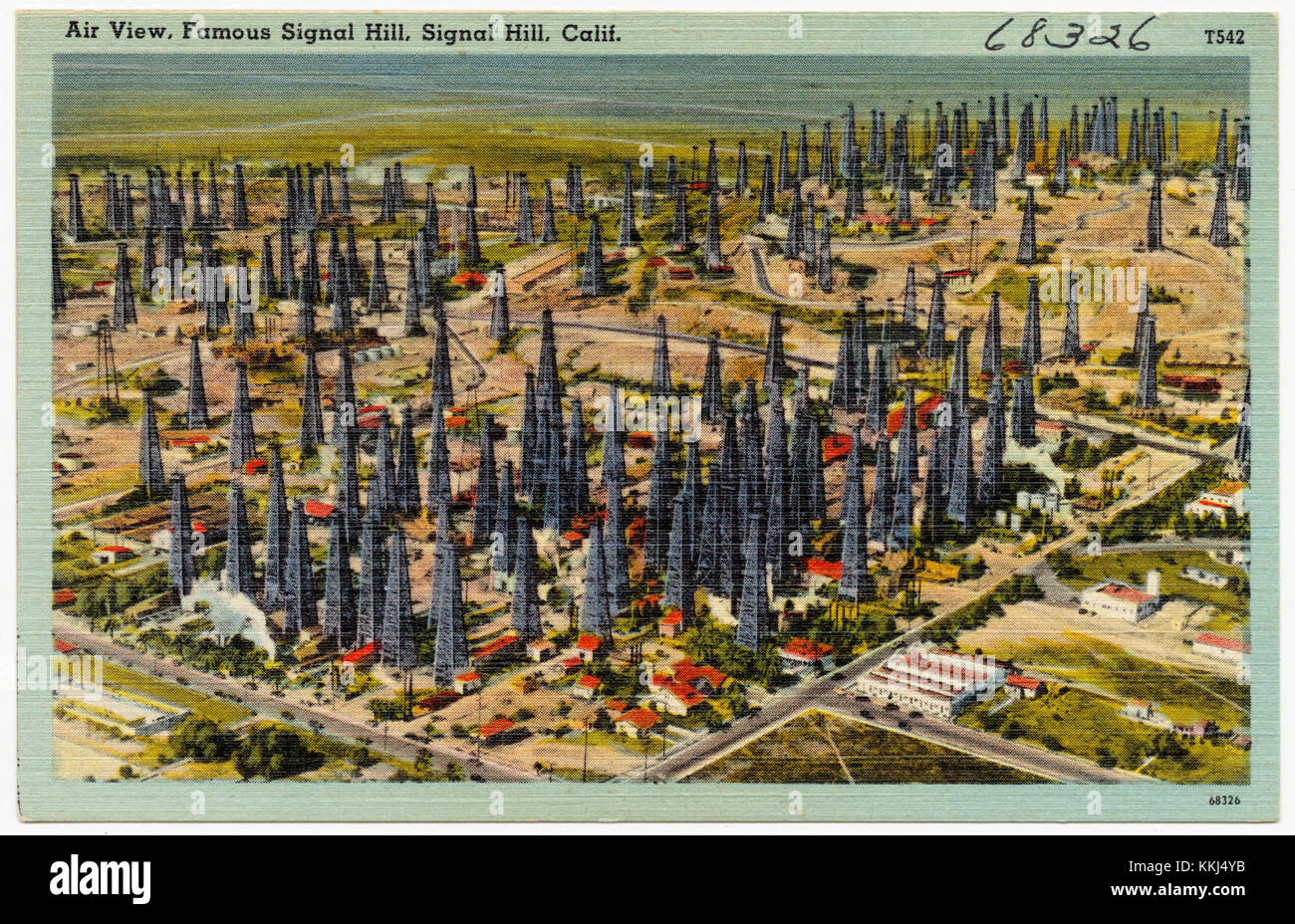 An aerial view of Signal Hill, a prominent landmark in Signal Hill ...