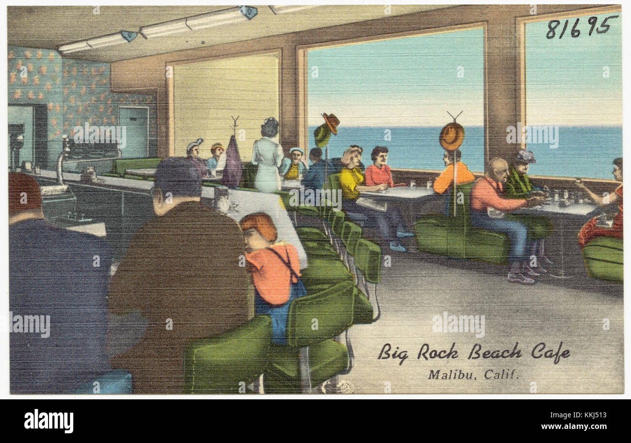 Big Rock Beach Cafe, Malibu, Calif (81695 Stock Photo - Alamy