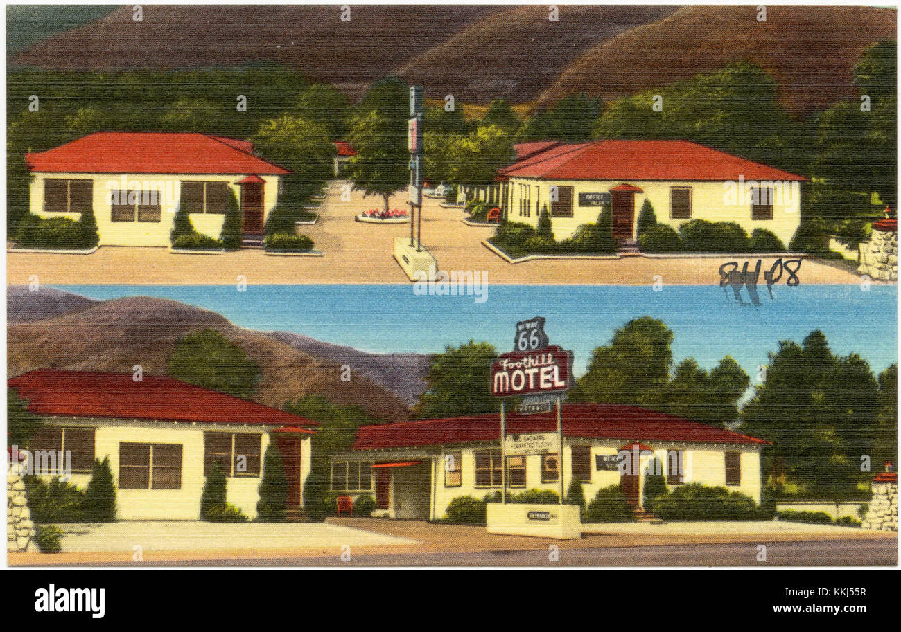 This is an image of the Hi-Way 66 Foothill Motel, a historic motel ...