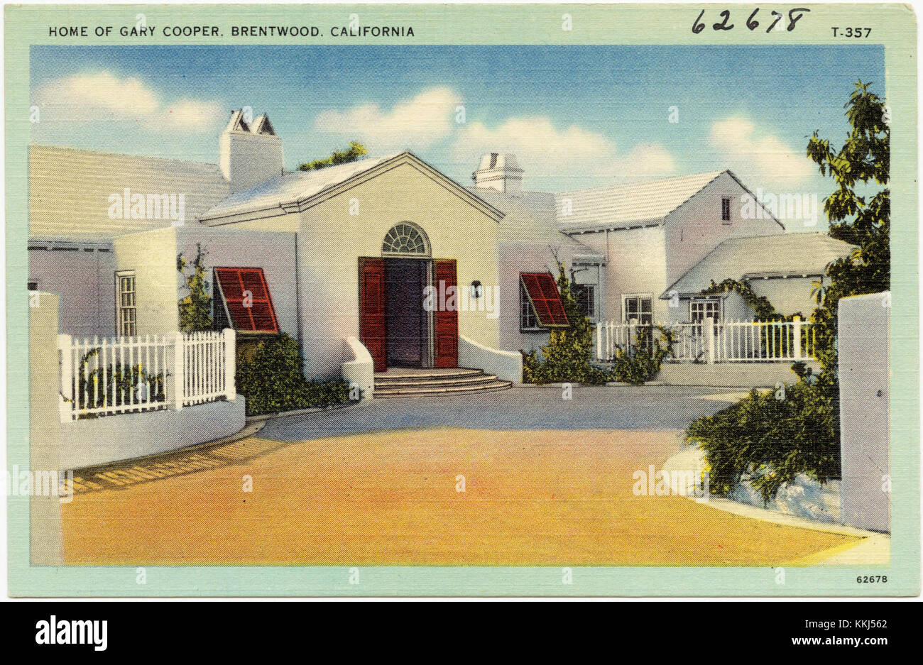 The home of actor Gary Cooper, located in Brentwood, California ...