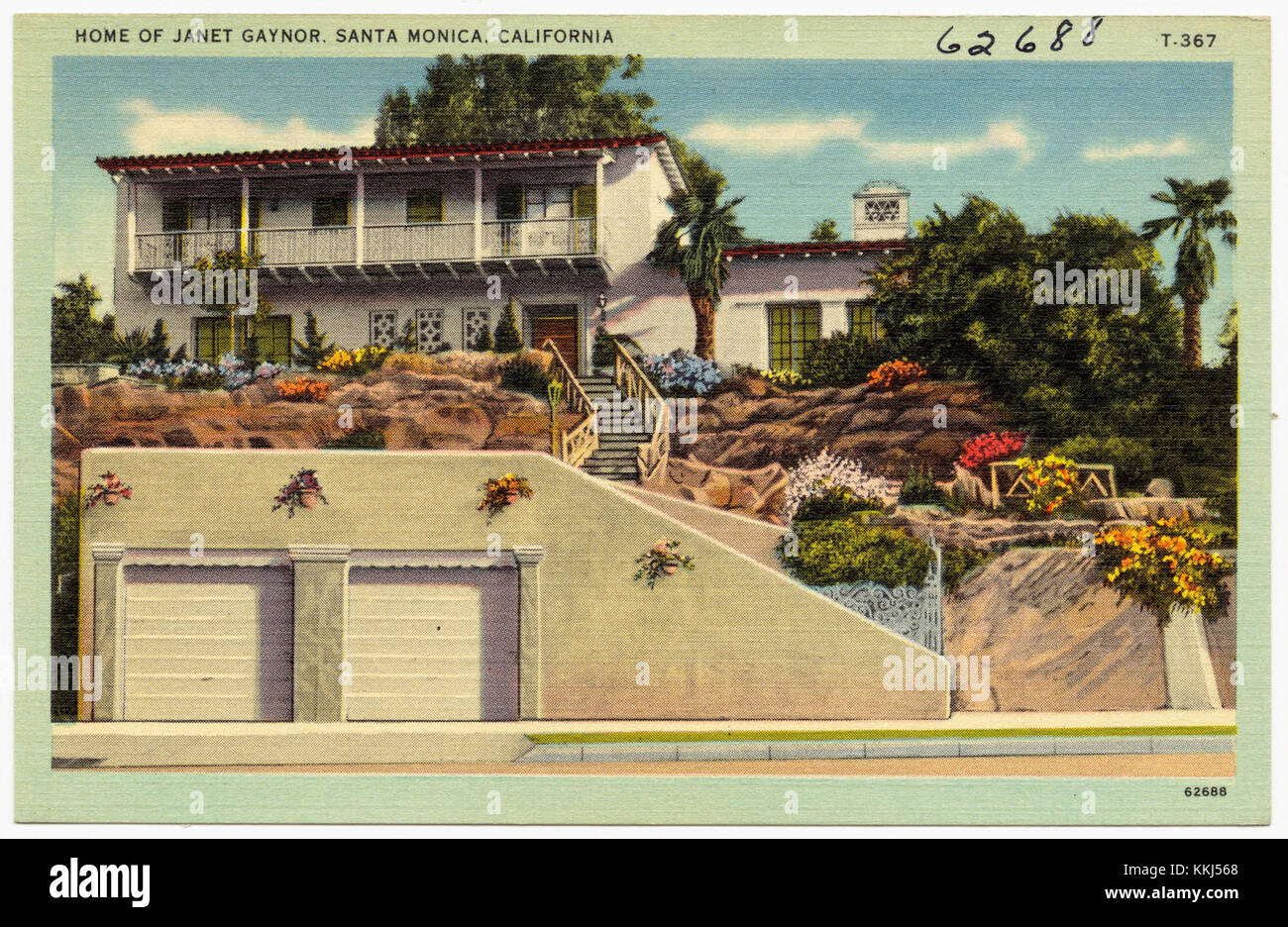 The home of Janet Gaynor in Santa Monica, California, is a historic ...