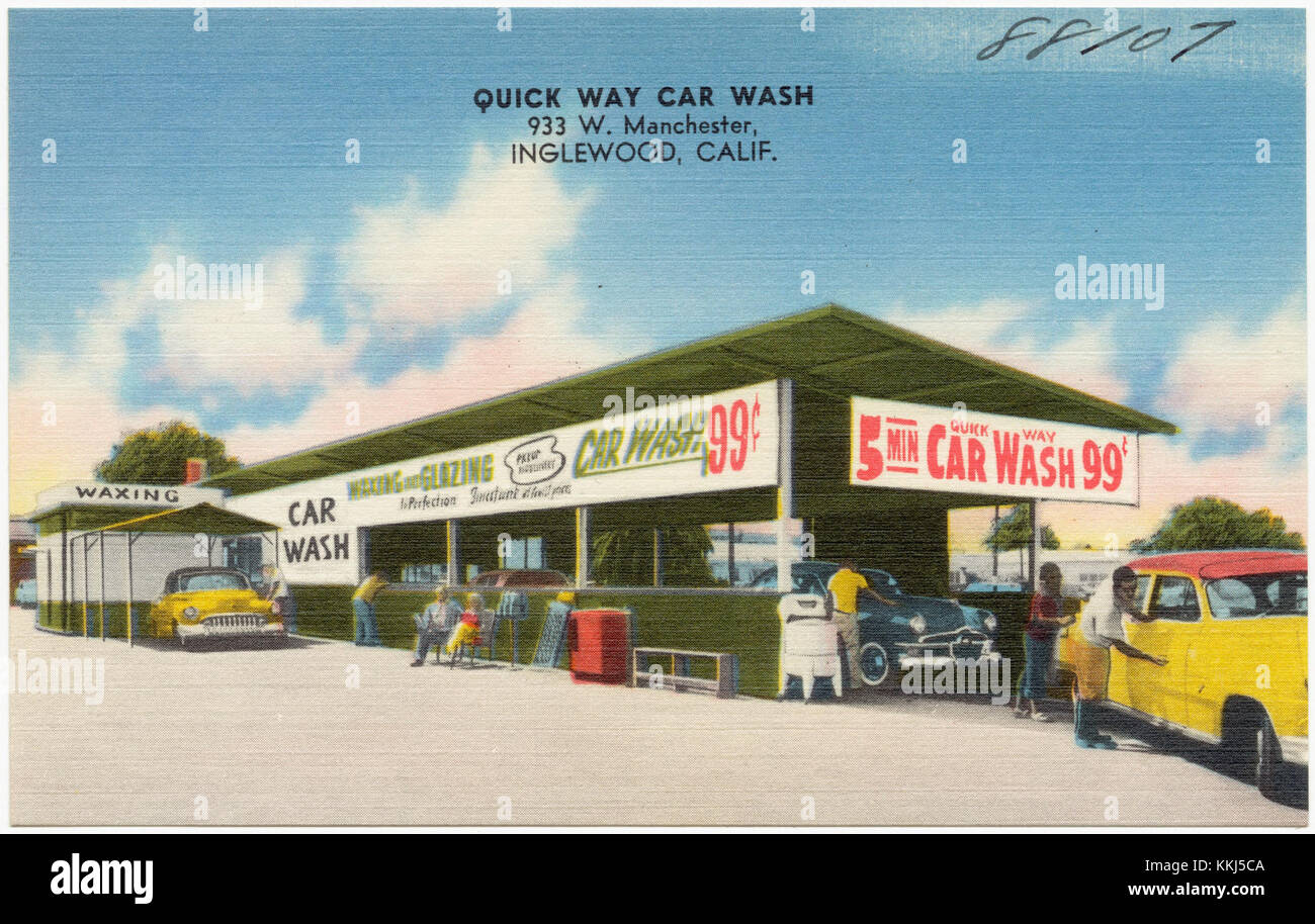 Quick Way Car Wash, 933 W. Manchester, Inglewood, Calif (88107 Stock ...