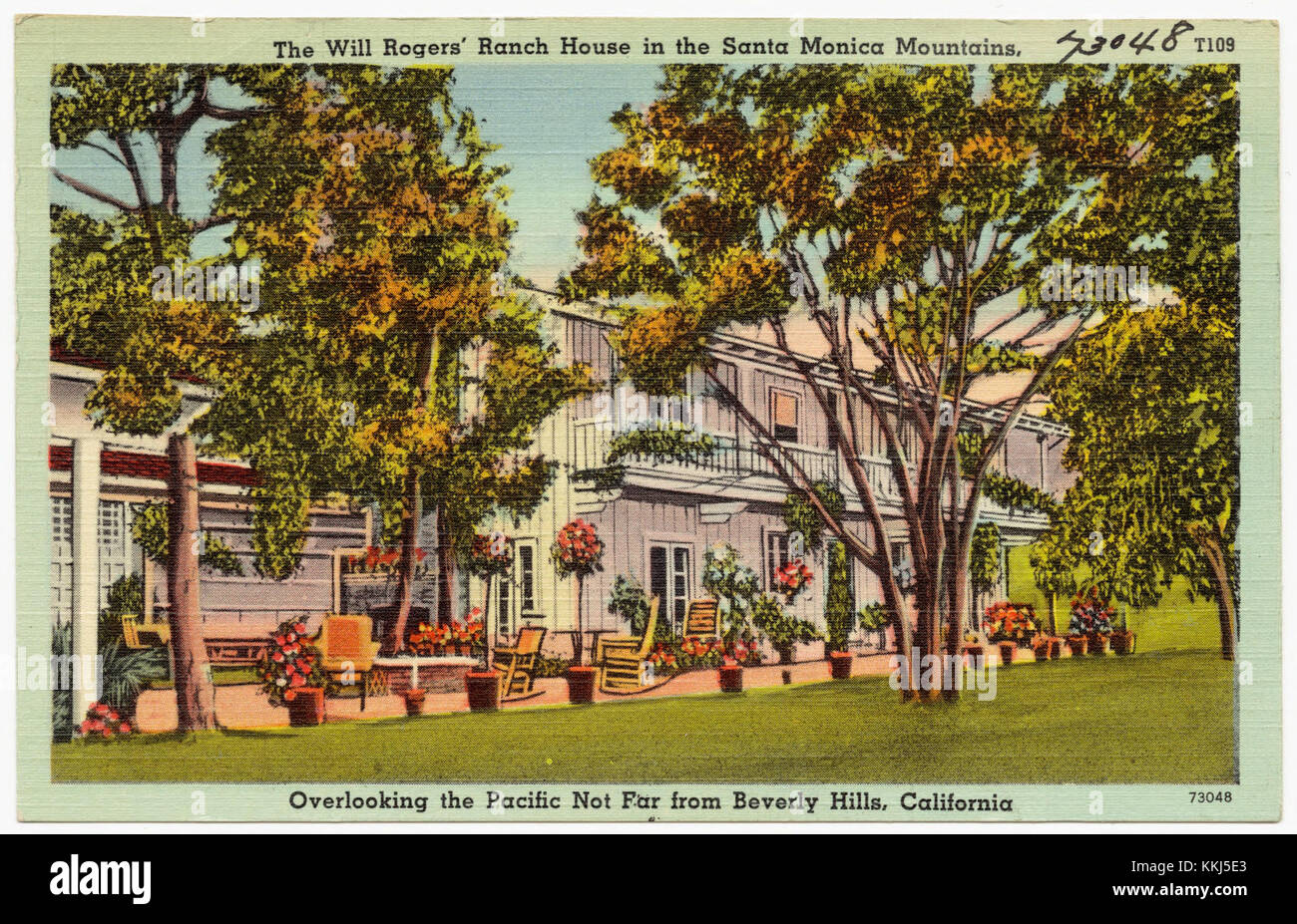 The Will Rogers' Ranch House located in the Santa Monica Mountains is a ...