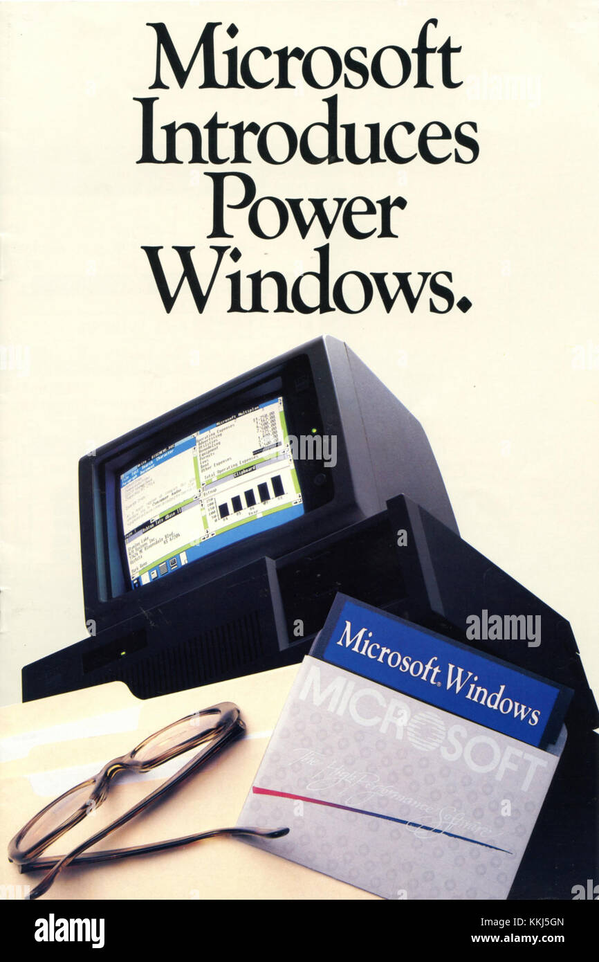 Microsoft Windows 1.0 page1 Stock Photo - Alamy