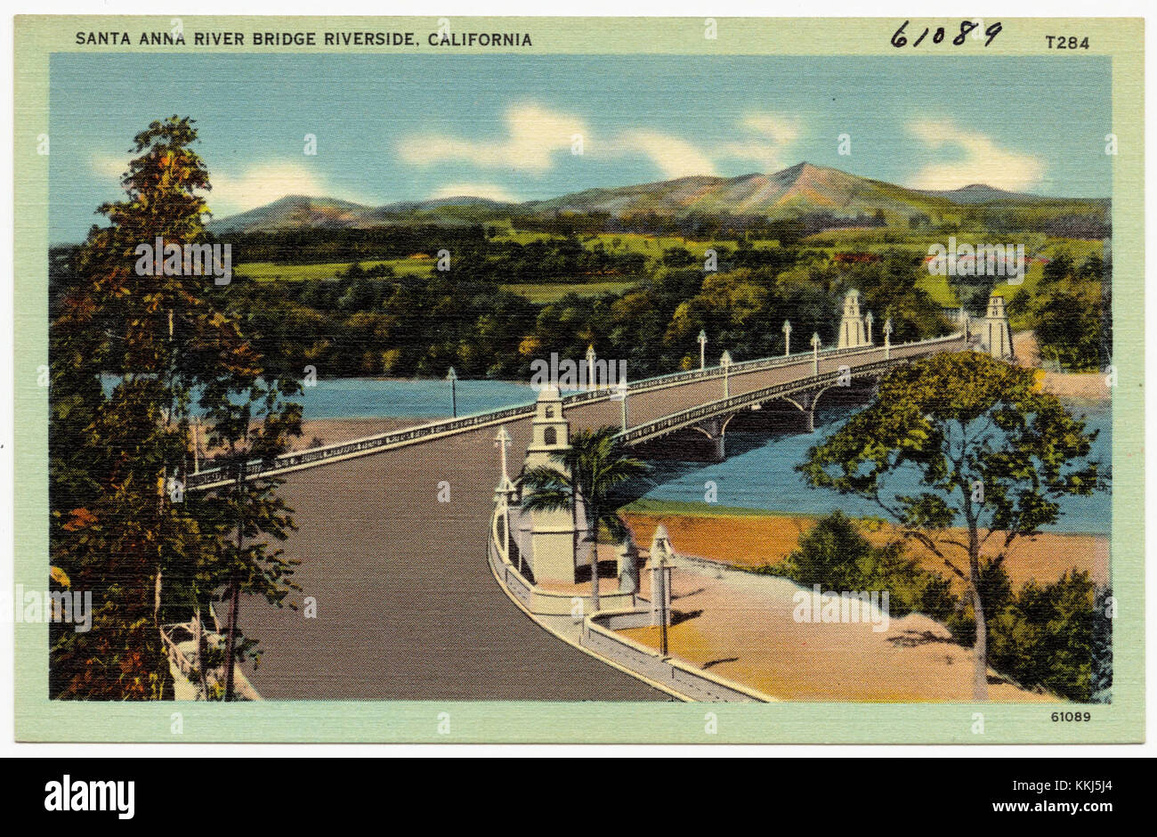 The Santa Anna River Bridge in Riverside, California, spans the Santa ...