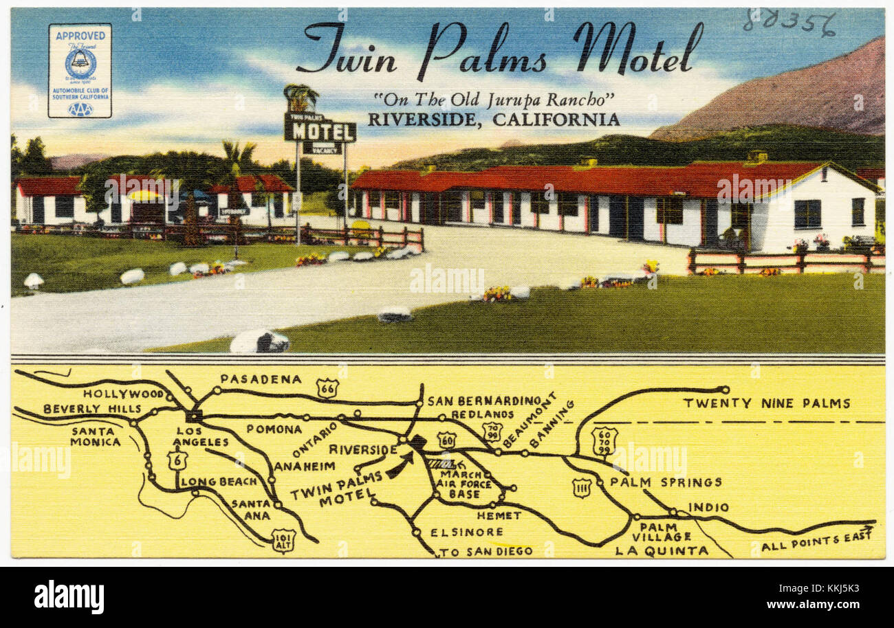 The Twin Palms Motel, located in the United States, is a historic mid ...