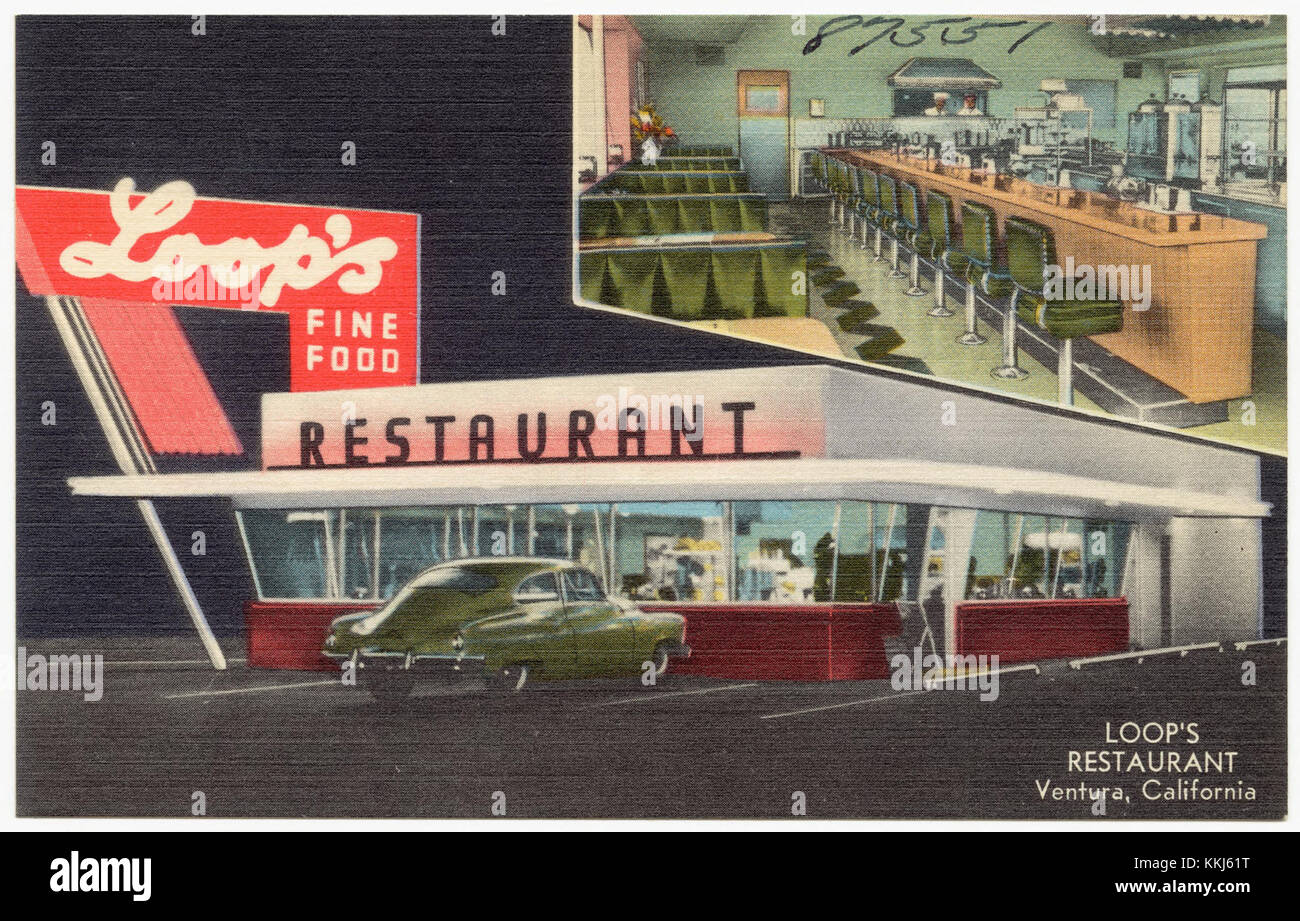 Photograph of Loop's Restaurant in Ventura, California, identified by ...