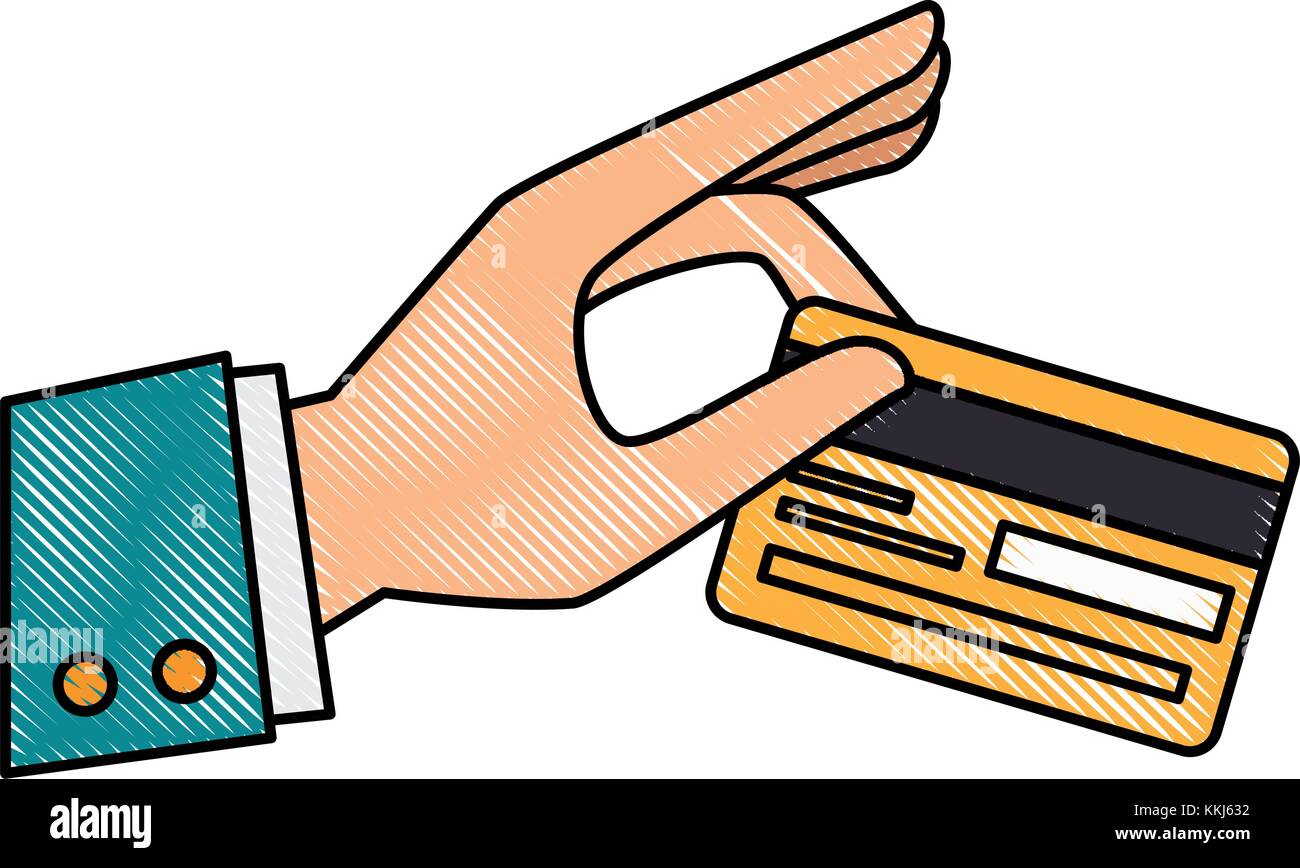 hand with credit card vector illustration design Stock Vector Image ...