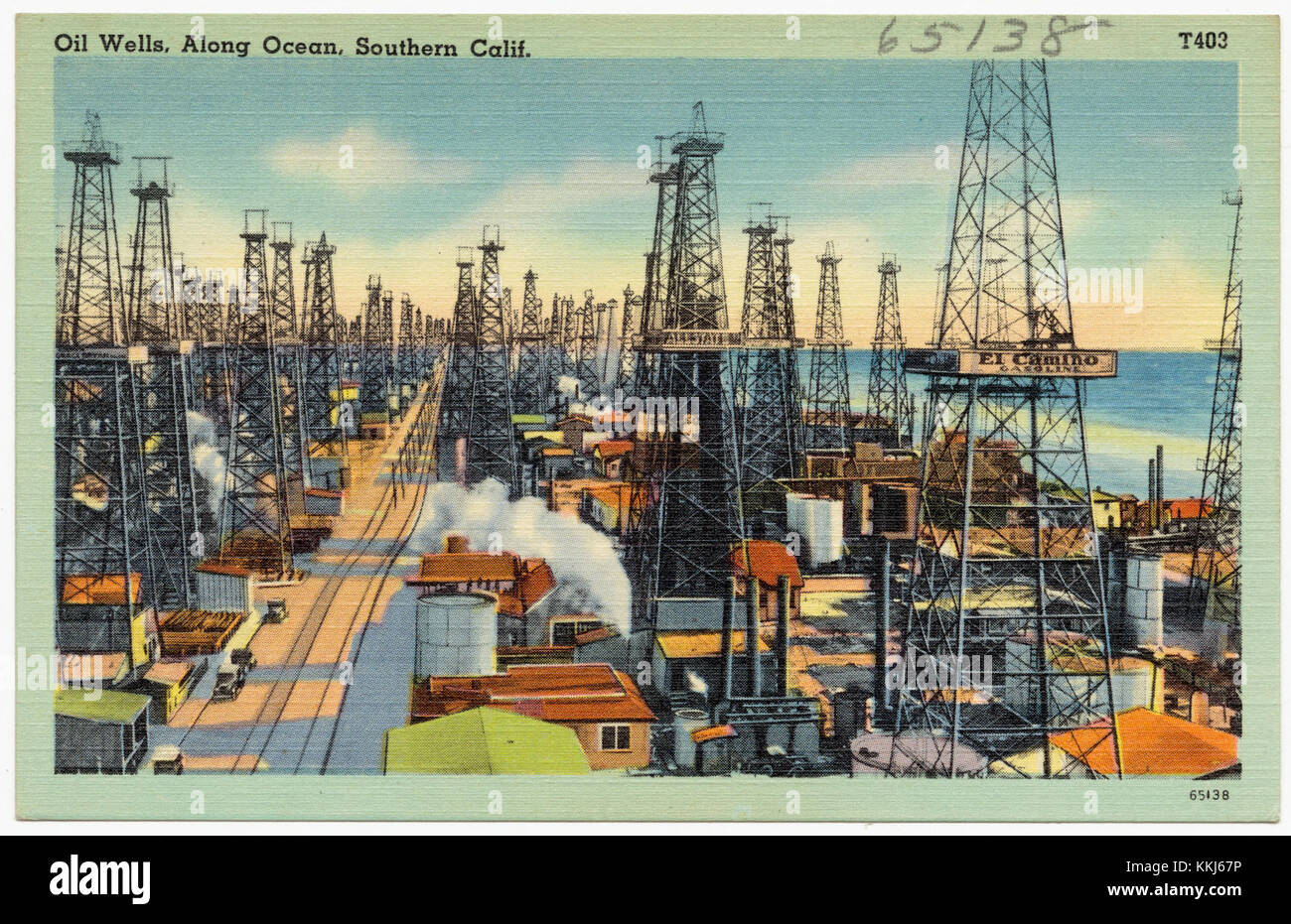 Oil wells along the ocean in Southern California represent the region's ...