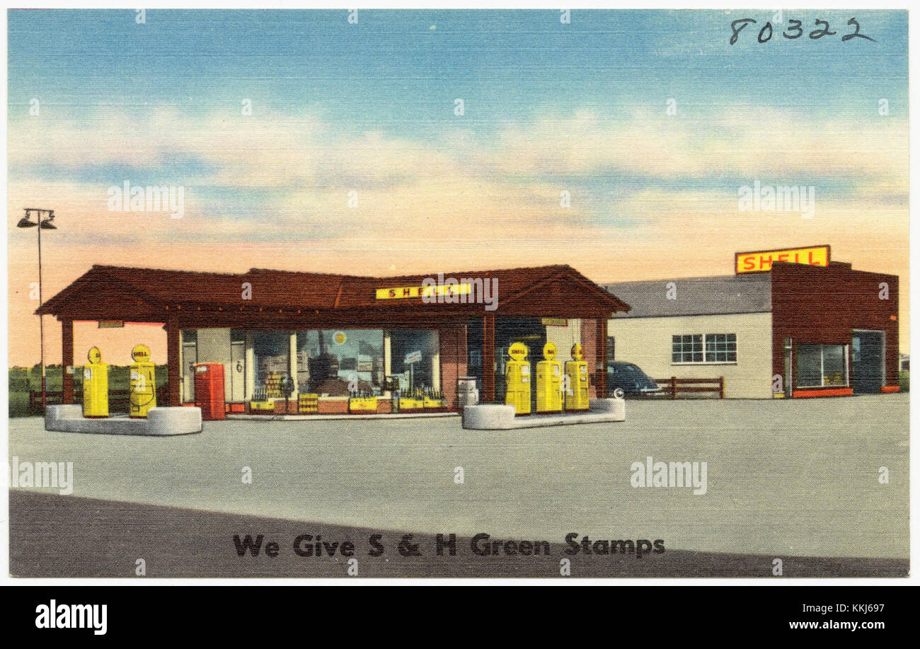1950s shell gas station hi-res stock photography and images - Alamy