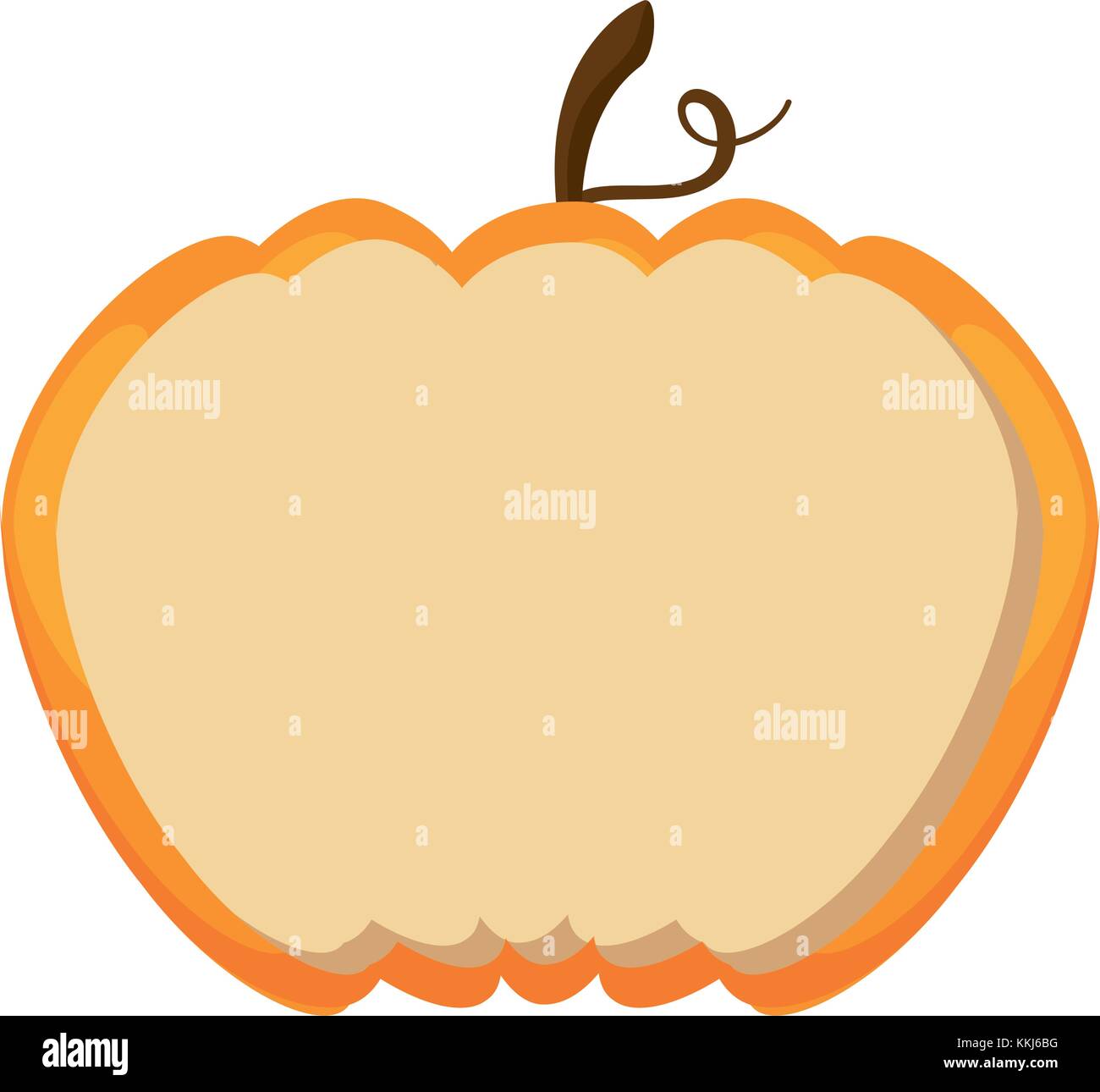 half pumpkin fresh isolated icon vector illustration design Stock ...