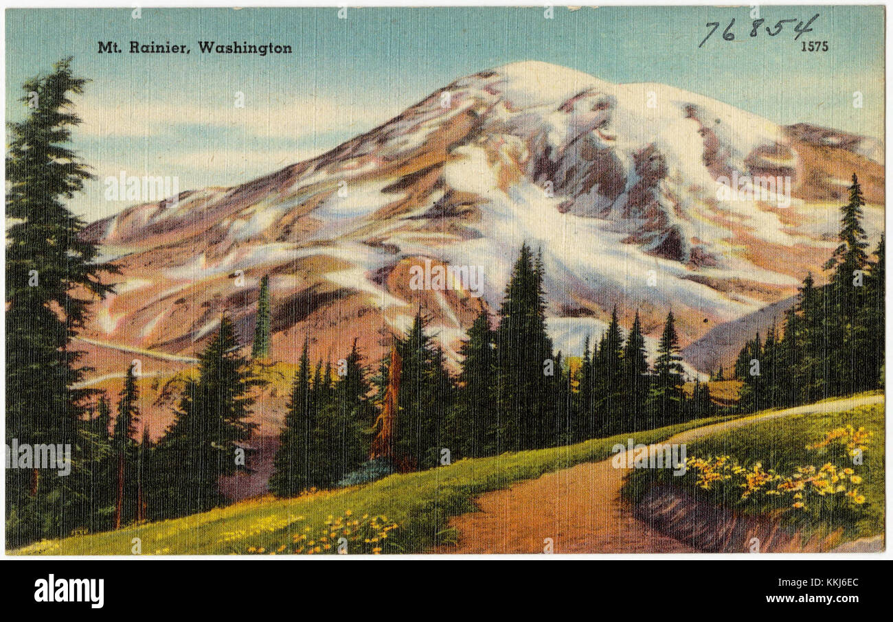 Mount Rainier, located in Washington state, is an active stratovolcano ...