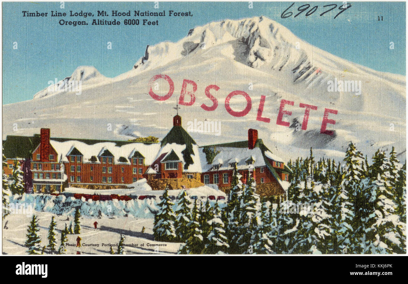Timberline Lodge, located at an altitude of 6,000 feet in Mt. Hood ...