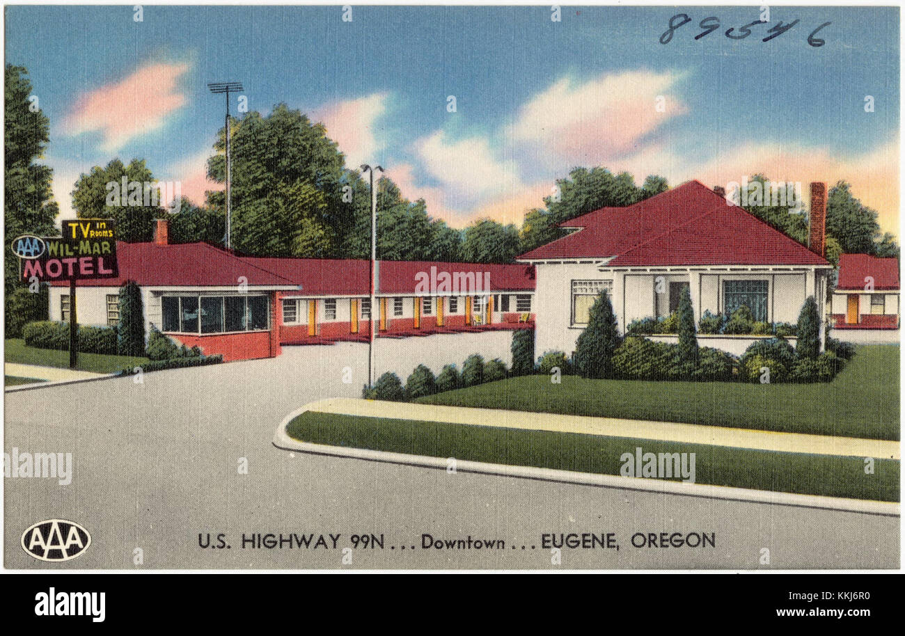 The Wil-Mar Motel, located on U.S. Highway 99N in downtown Eugene ...