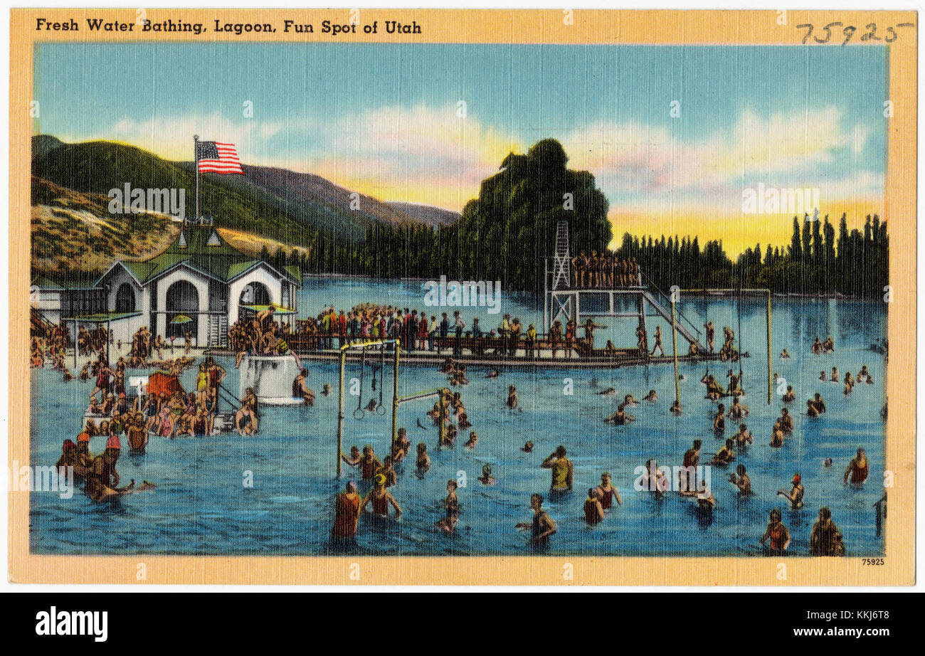 This image captures a popular recreational activity in Utah's lagoon ...