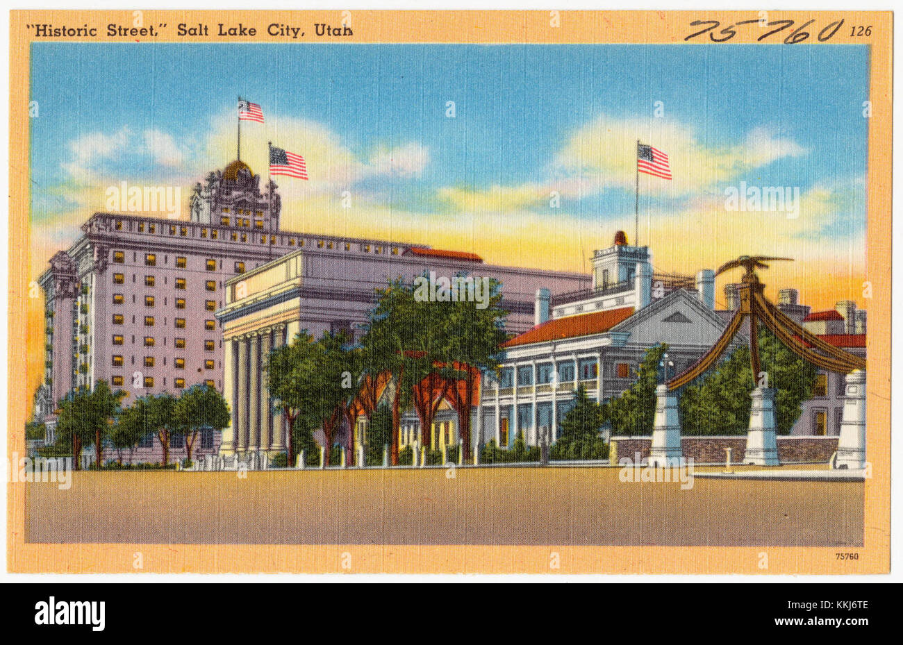 A historic street in Salt Lake City, Utah, showcasing the city's ...