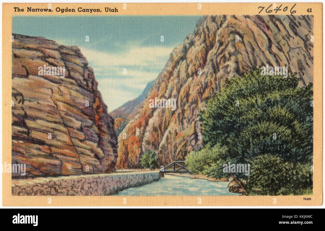 The Narrows in Ogden Canyon, Utah, is a scenic geological formation ...