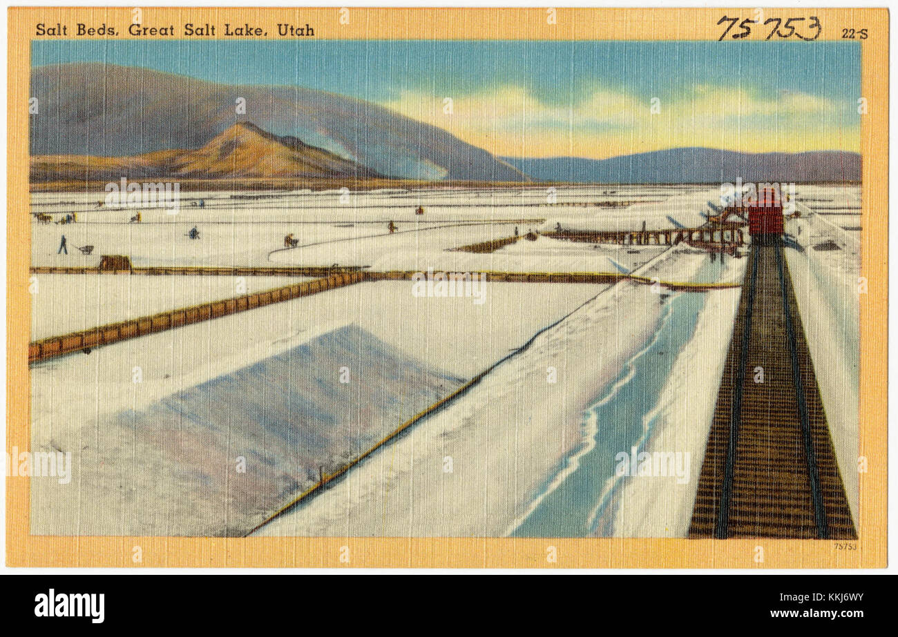 The salt beds of the Great Salt Lake in Utah are a unique natural ...