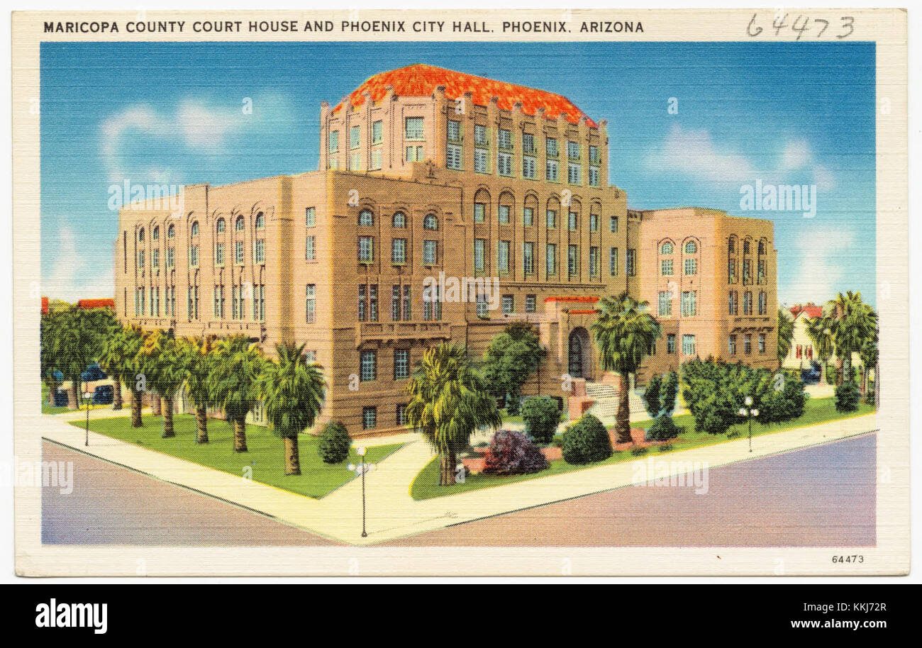 Photograph of the Maricopa County Court House and Phoenix City Hall in ...