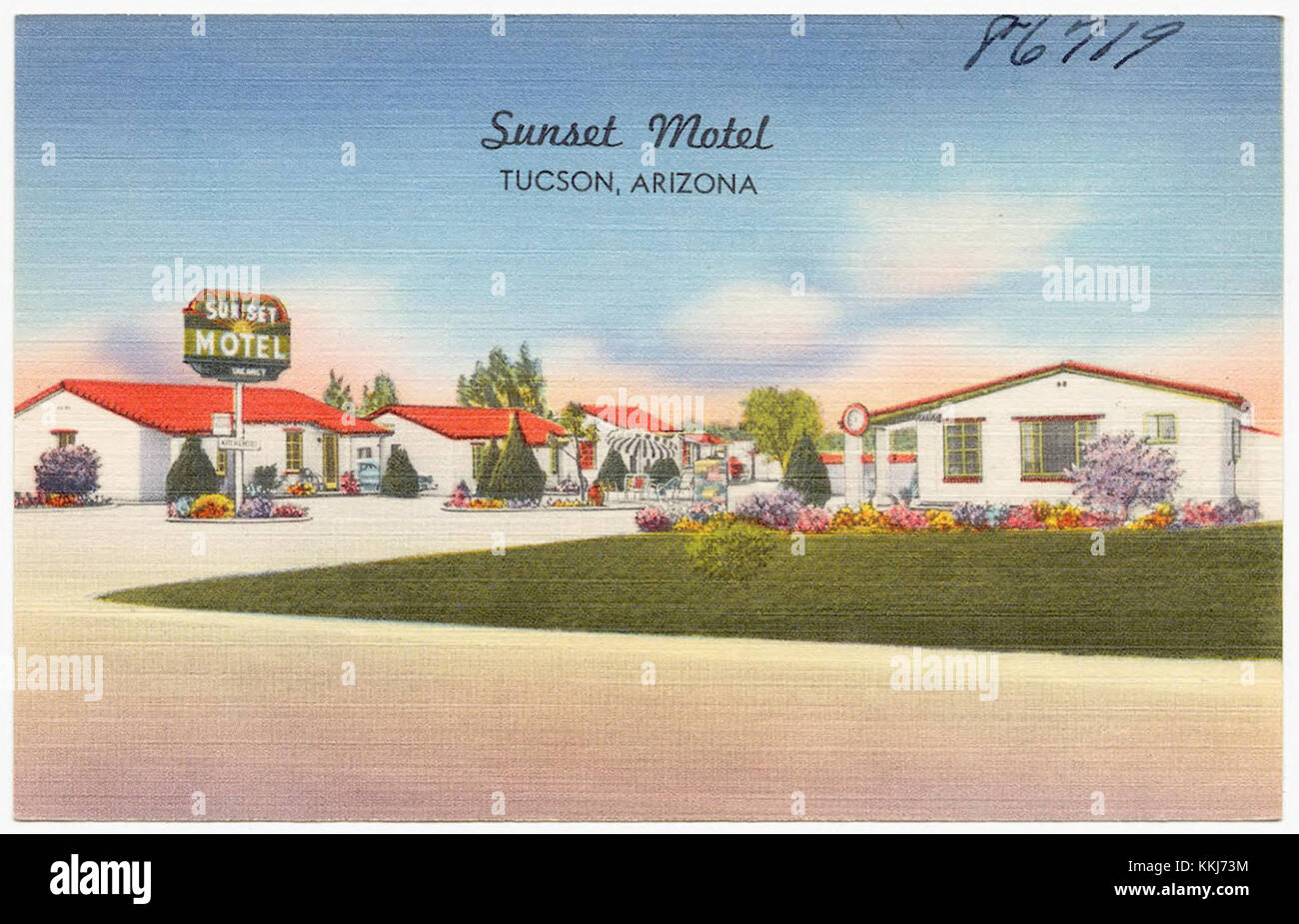 The Sunset Motel, located in Tucson, Arizona, captured in a historic ...