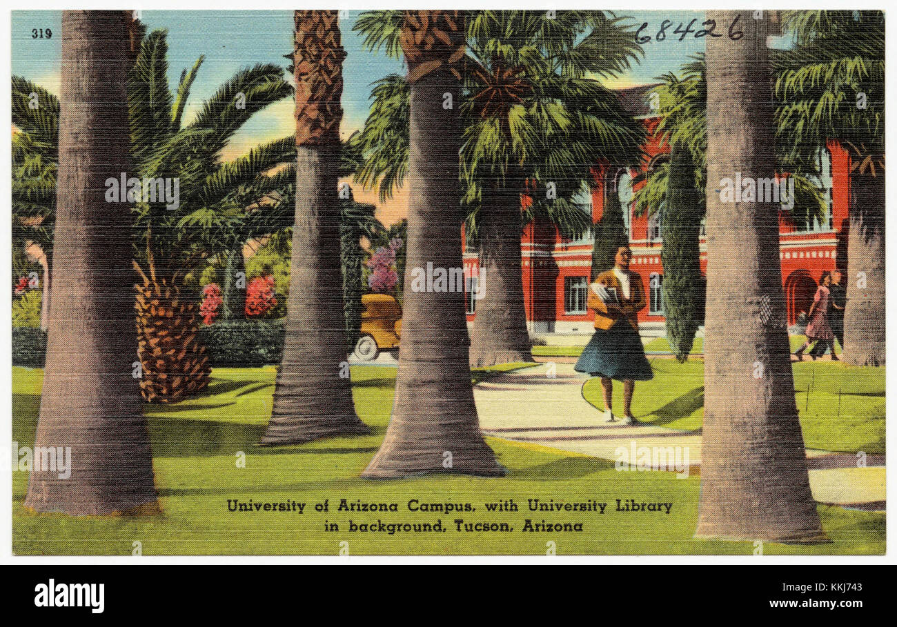 This image depicts the University of Arizona campus in Tucson, with the ...