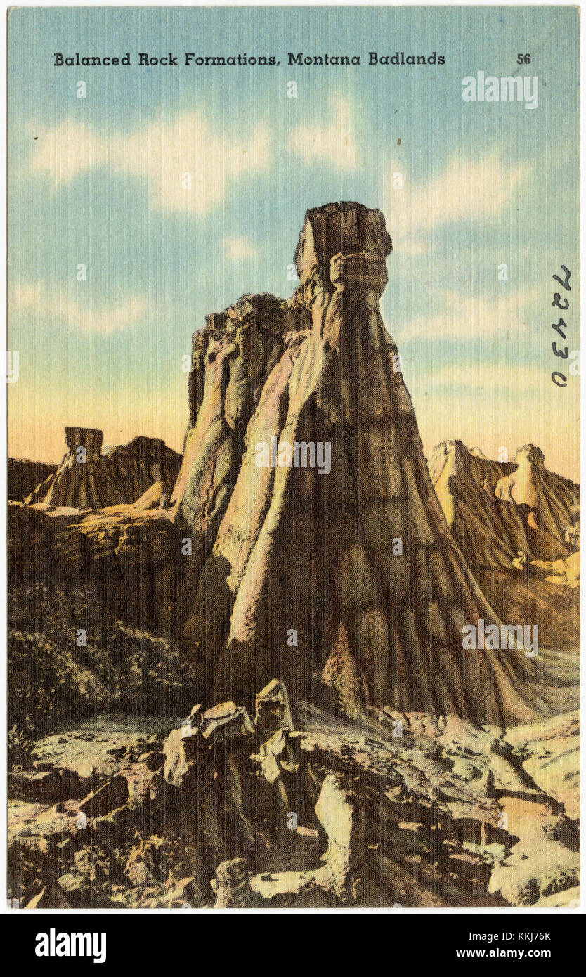 Balanced rock formations, Montana Badlands (72430 Stock Photo - Alamy