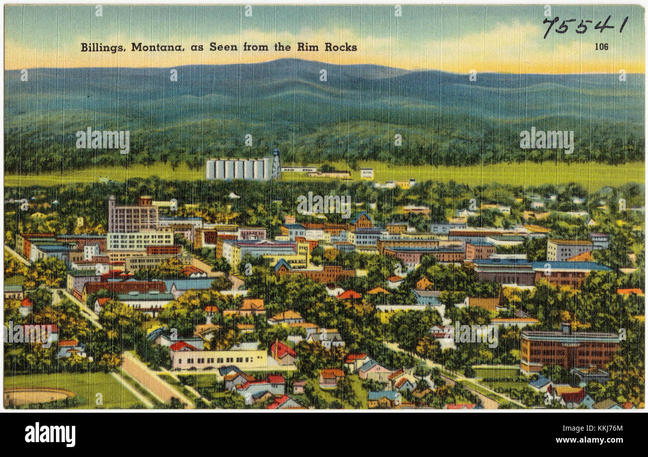 This view of Billings, Montana, from the Rim Rocks shows the cityâ€™s ...