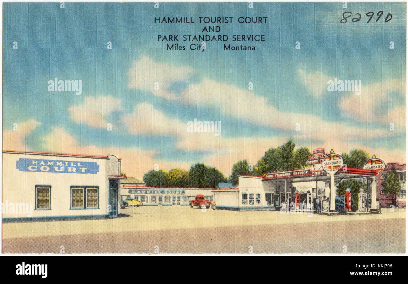 A historical image of the Hammill Tourist Court and Park Standard ...