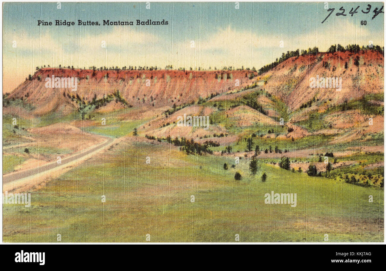 Pine Ridge Buttes in the Montana Badlands is a unique geological ...
