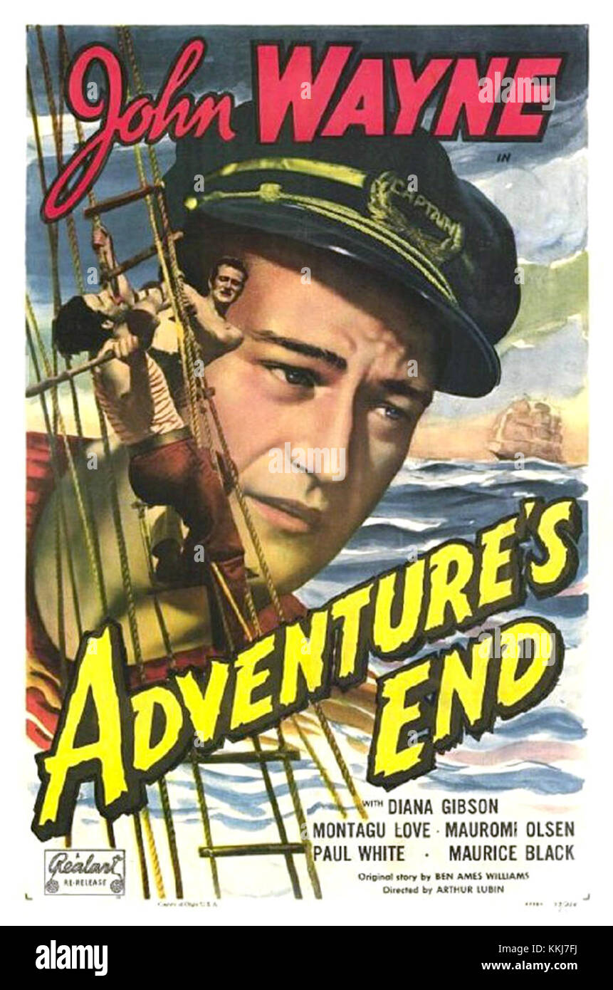 This poster for the film *Adventure's End* showcases the film's ...