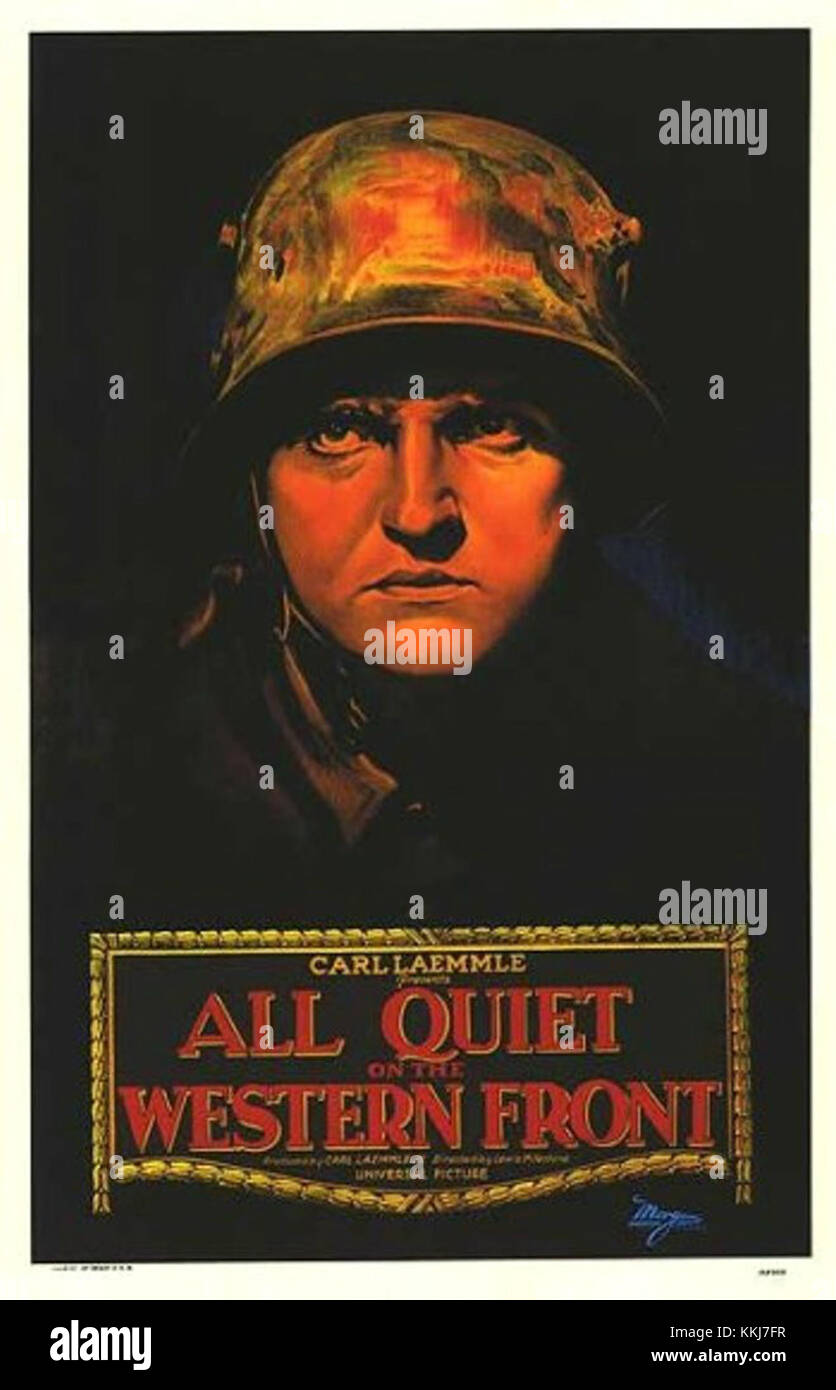 The poster for the 1930 film All Quiet on the Western Front depicts key ...