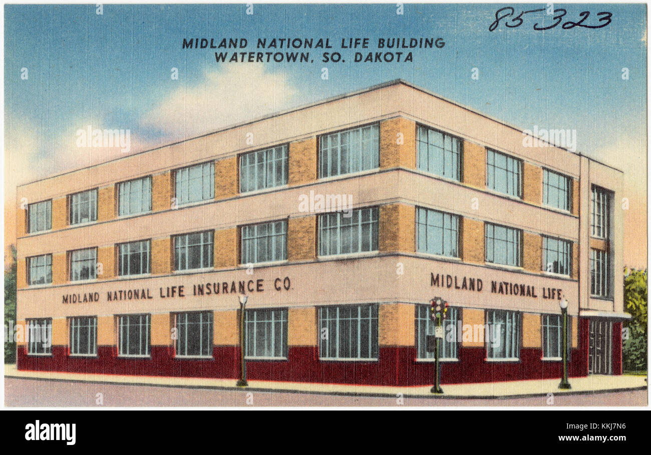 The Midland National Life Building in Watertown, South Dakota, is a ...