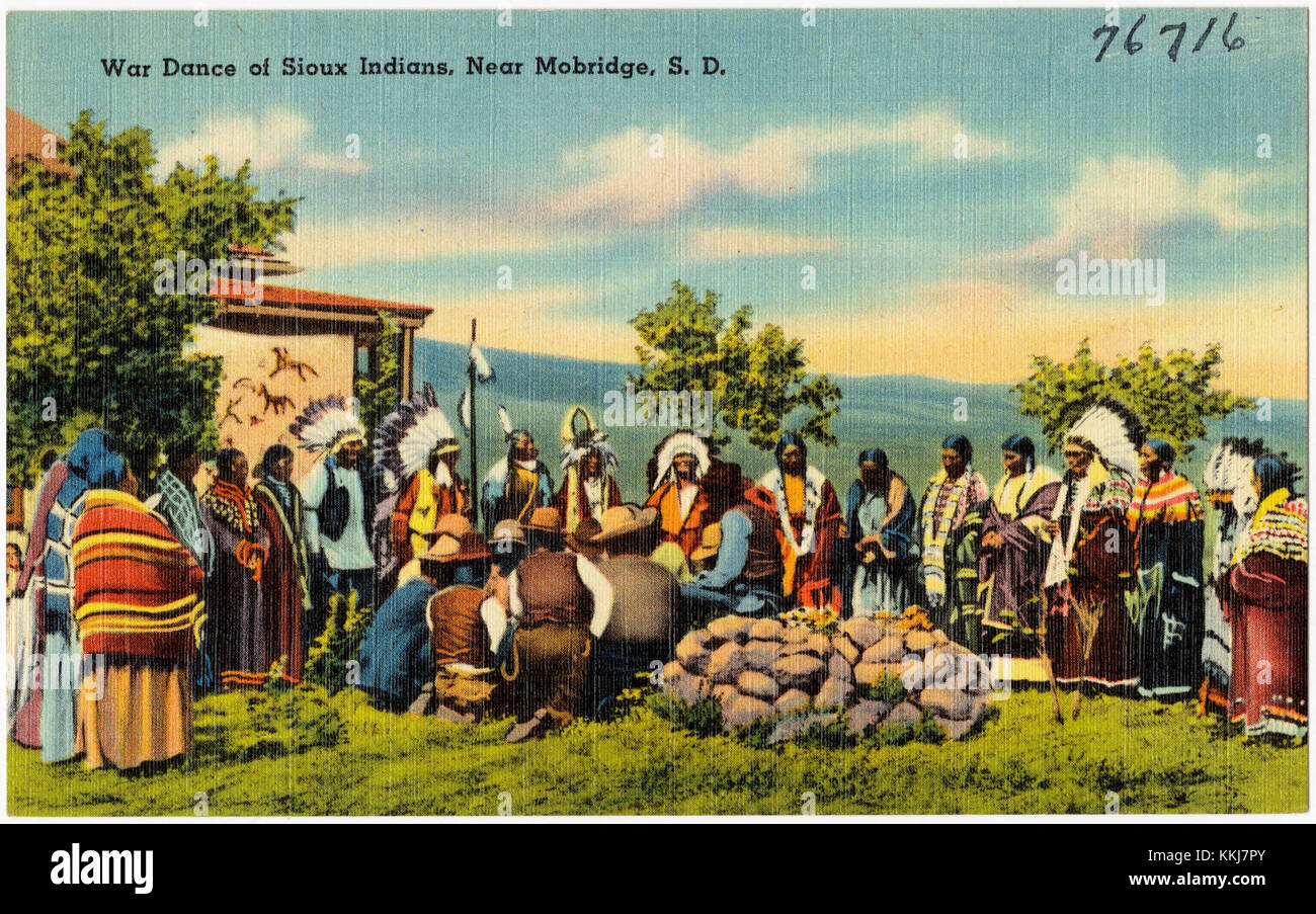 The war dance performed by the Sioux Indians near Mobridge, South ...