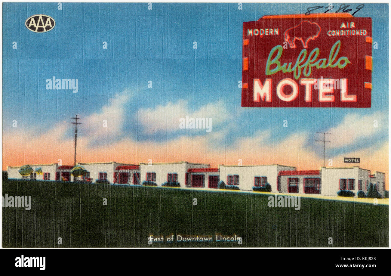 A photograph of the Buffalo Motel, located east of Downtown Lincoln ...