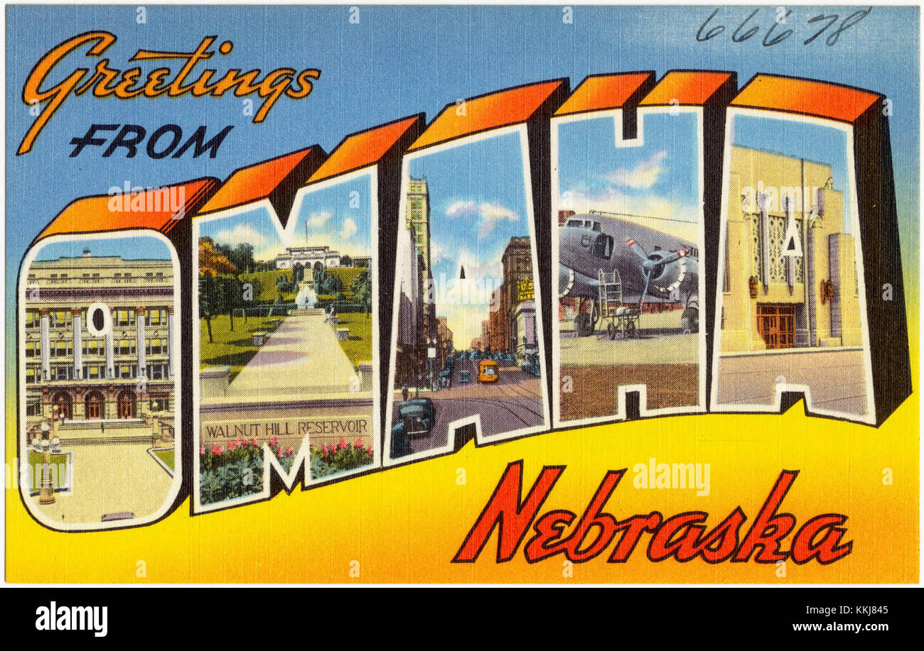 'Greetings from Omaha, Nebraska' is a vintage postcard, number 66678 ...